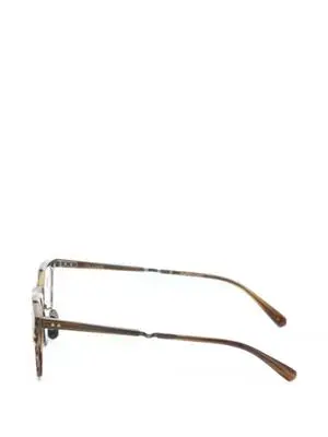 Garrett Leight Wright C Round-frame Glasses - Brown