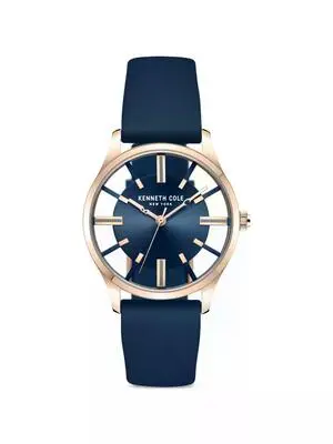 KENNETH COLE Skeleton .5mm Watch - Blue