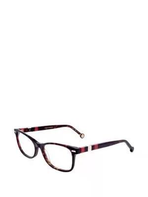 Carolina Herrera Tortoiseshell-effect Rectangle-frame Glasses - Brown