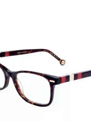 Carolina Herrera Tortoiseshell-effect Rectangle-frame Eyeglasses