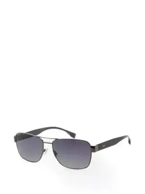 BOSS Double-bridge Rectangle-frame Sunglasses - Grey