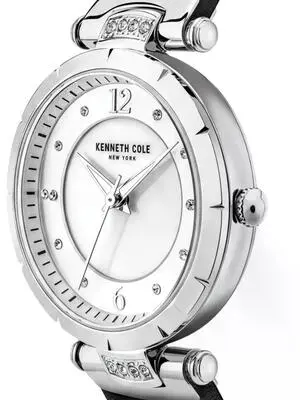 KENNETH COLE Crystal-embellished 34mm Watch - Silver
