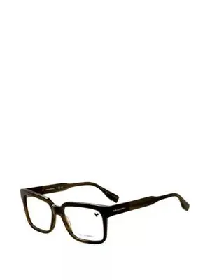Karl Lagerfeld Striped Square-frame Glasses - Brown