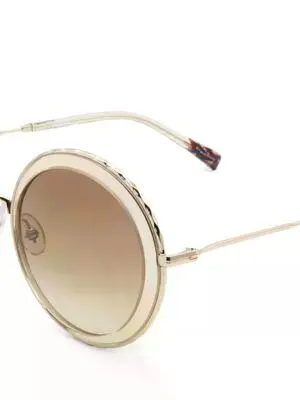 Missoni 51mm Round-frame Sunglasses - Neutrals