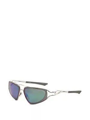 Nike Veil Geometric-frame Sunglasses - Silver