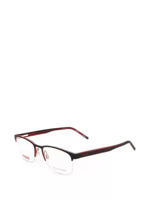 BOSS Half-rim Rectangle-frame Glasses - Black