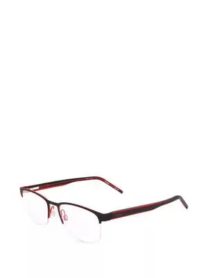 BOSS Half-rim Rectangle Eyeglasses - Black