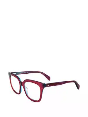 Rag & Bone Square Frame Eyeglasses - Red