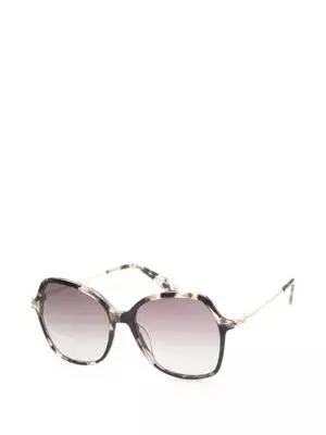 Longchamp Tortoiseshell-effect Geometric-frame Sunglasses