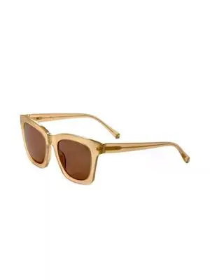 TURA X Kate Young Marley Square-frame Sunglasses - Brown