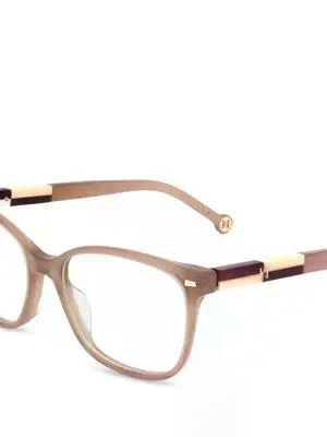 Carolina Herrera Square Frame Glasses With Logo Detail