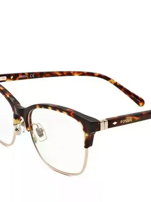Fossil Tortoiseshell Browline Eyeglasses