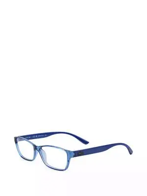 Lacoste Glitter-temple Rectangle-frame Eyeglasses - Blue