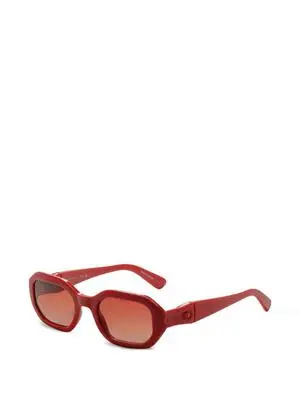 Longchamp Geometric Frame Sunglasses - Red