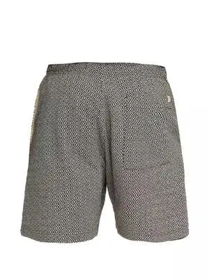 REVOLUTION NOW Jacquard-knit Drawstring Shorts - Black