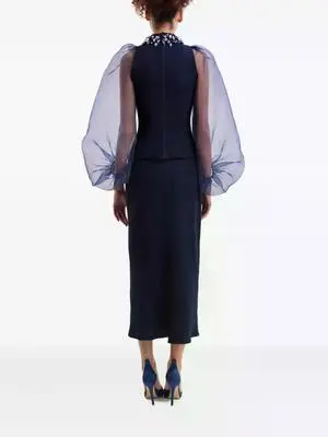 GEMY MAALOUF Beaded High-neck Top