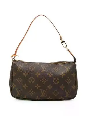 LOUIS VUITTON 1999 Monogram Pochette Accessoires Shoulder Bag - Brown