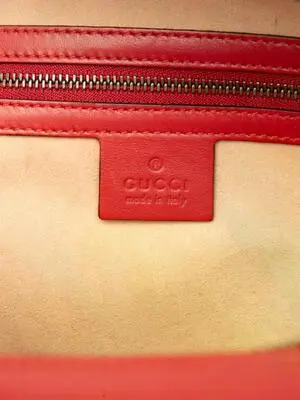 Gucci Small Gg Marmont Matelasse Leather Top Handle Satchel