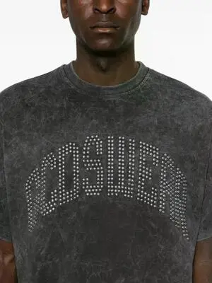 Gcds Stud-embellished Acid-wash T-shirt