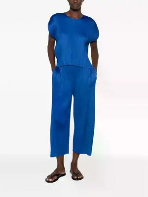 Issey Miyake Pleated Cropped Trousers