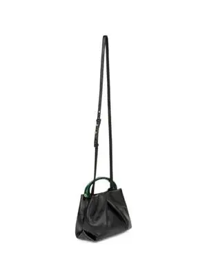Dries Van Noten Small Pleated Leather Bag