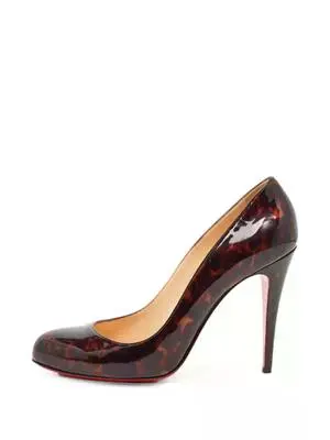 CHRISTIAN LOUBOUTIN Tartaruga Patent Leather Pumps - Brown