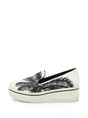 Stella McCartney Embroidered Wedge-heel Slip-on Sneakers
