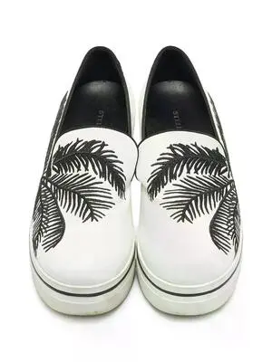 Stella McCartney Embroidered Wedge-heel Slip-on Sneakers