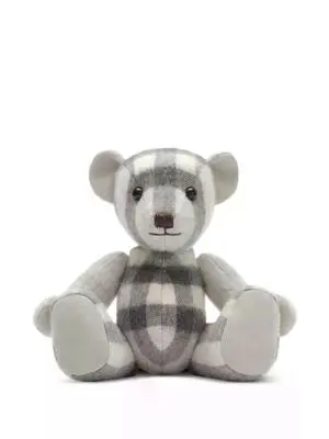 Burberry Check Cashmere Thomas Bear - Grey