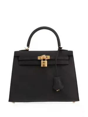 Hermès 2026 25 Kelly Epsom Handbag - Black