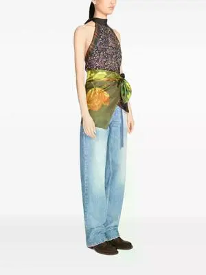 Dries Van Noten Silk Wrap Top