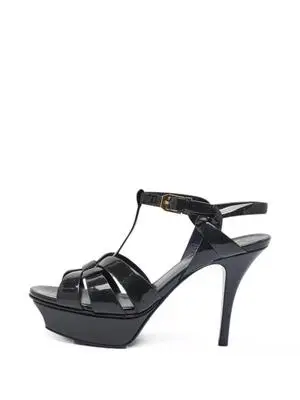 Saint Laurent Tribute Heeled Sandals - Black