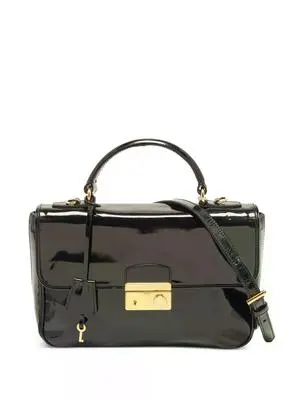 Dior Patent Leather Flap Tote Bag