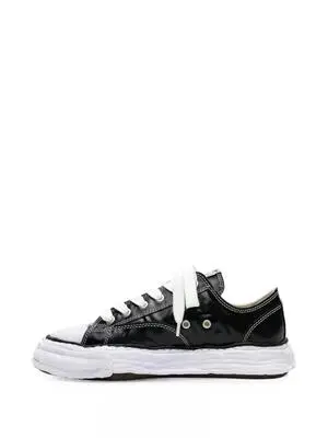 Mihara Yasuhiro Peterson 23 Og Sole Wrinkled Leather Low-top Sneakers - Black