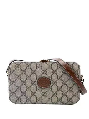Gucci 2016-2026 Gg Supreme Interlocking G Crossbody Bag - Neutrals