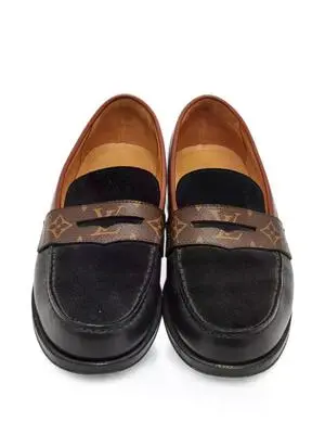LOUIS VUITTON Sorbonne Monogram Penny-slot Loafers