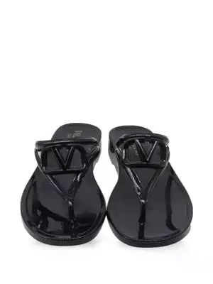 Valentino Garavani Vlogo Thong Sandals - Black