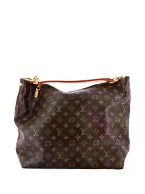 LOUIS VUITTON Sully Handbag Monogram Canvas Mm Hobo Bag - Brown