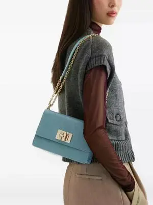 Furla 1927 Grained-leather Mini Bag - Blue