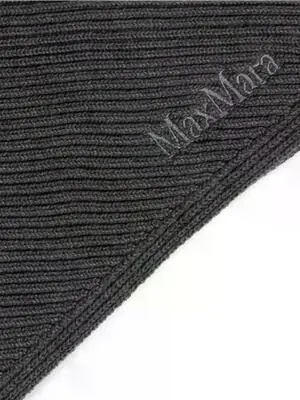 Max Mara Ribbed-knit Embroidered Scarf