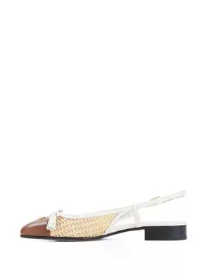Valentino Garavani Vlogo Signature Woven Flat Pumps