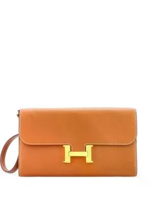Hermès Constance To Go Wallet Evercolor Clutch Bag - Brown