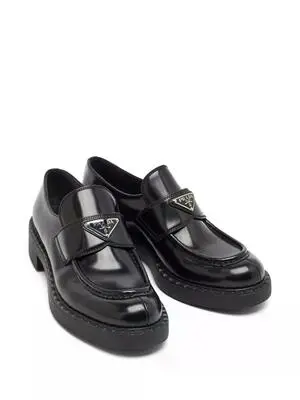 Prada Triangle Logo-plaque Penny Loafers
