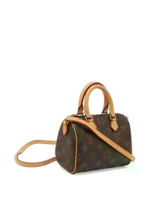 LOUIS VUITTON 2020 Nano Speedy Monogram Canvas Handbag