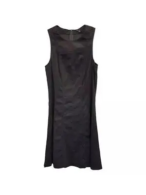 Theory Sleeveless Round Neck Sheath Dress - Black