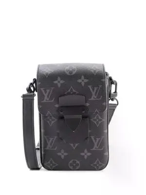 LOUIS VUITTON S Lock Vertical Wearable Wallet Monogram Eclipse Canvas Crossbody Bag