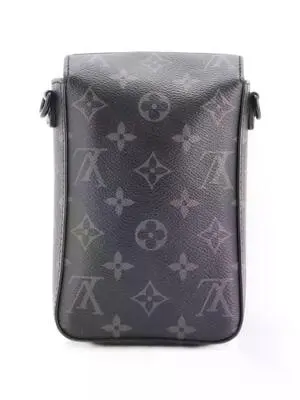 LOUIS VUITTON S Lock Vertical Wearable Wallet Monogram Eclipse Canvas Crossbody Bag
