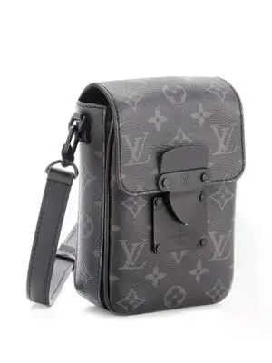 LOUIS VUITTON S Lock Vertical Wearable Wallet Monogram Eclipse Canvas Crossbody Bag