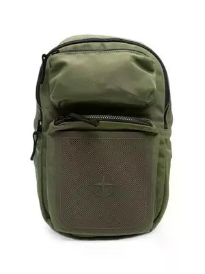 Stone Island Logo-patch Panelled Backpack - Green