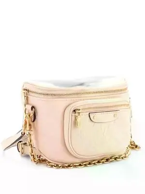 LOUIS VUITTON Bum Bag Monogram Empreinte Leather Mini Belt Bag - Neutrals